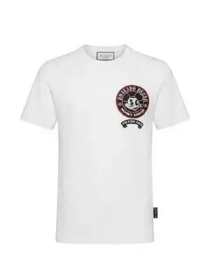 Philipp Plein Jersey T-shirt Plein Mouse Money - White