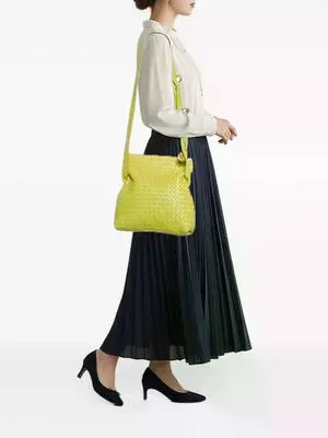 Bottega Veneta Intrecciato Shoulder Bag - Green