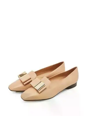 FERRAGAMO Leda Bow Detail Loafers
