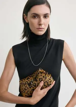 TOTEME Mini T-lock Pony Hair Clutch