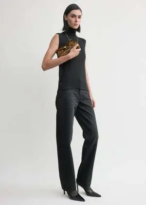 TOTEME Mini T-lock Pony Hair Clutch