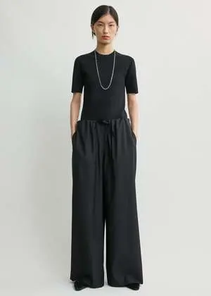 TOTEME Drawstring Dinner Trousers Petite - Black