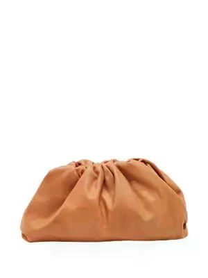 Bottega Veneta The Pouch Gathered Clutch Bag - Brown