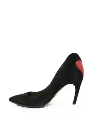 Dior Leather Suede Heart Detail Pointed Toe Pumps
