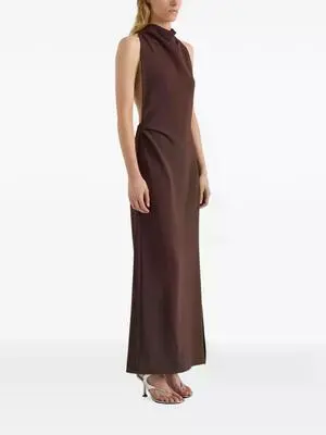Proenza Schouler Selena Dress In Matte Double Crepe - Brown