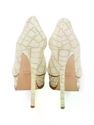 Casadei Croc-embossed Platform Sandals
