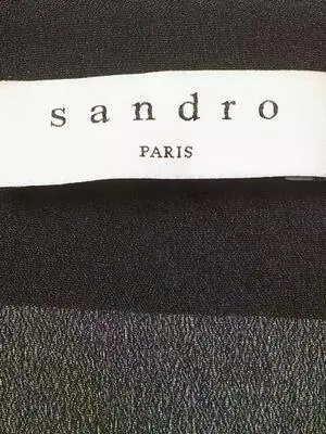 Sandro Plissé Wrap-style Midi Dress