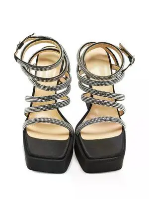 Mach & Mach Sydney Heeled Sandals - Black