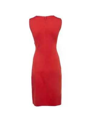FERRAGAMO Sleeveless Origami-pleated Wool Dress