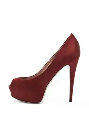 Gucci Peep-toe Platform Pumps - Red