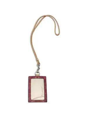 COACH Signature Coated Canvas Lanyard Cardholder