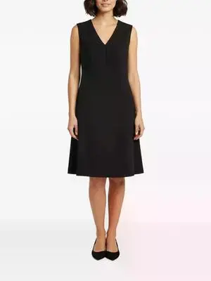 ARMANI Sleeveless V-neck Midi Dress - Black