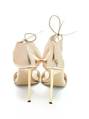 TOM FORD Python-embossed Ankle-strap Sandals