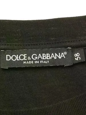Dolce & Gabbana Velvet-print Cotton T-shirt