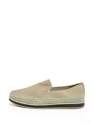 Prada Suede Slip-on Sneakers - Neutrals
