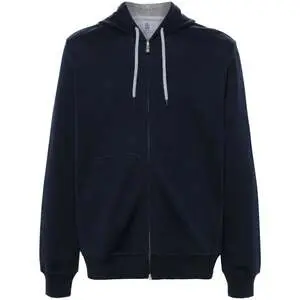 Brunello Cucinelli Zip-up Hoodie - Blue