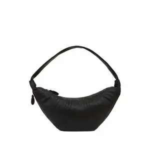LEMAIRE Grained Leather Shoulder Bag - Black