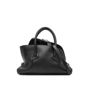 Attico Leather Tote Bag - Black