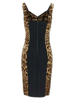Dolce & Gabbana Leopardo Print Corset Dress