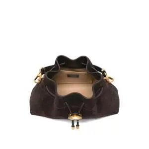 JIMMY CHOO Mini Bucket Bag With Drawstring And Detachable Shoulder Strap - Brown