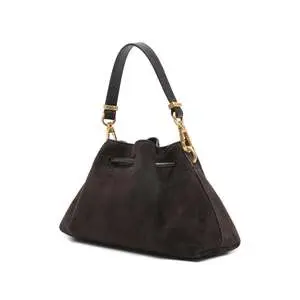 JIMMY CHOO Mini Bucket Bag With Drawstring And Detachable Shoulder Strap - Brown