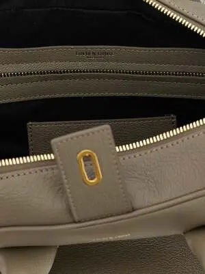 GOLDEN GOOSE Vita Leather Handbag With Metal Spin Closure