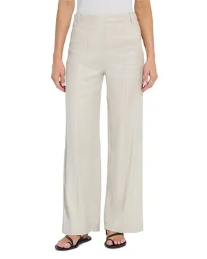Lyssé Gabriela High Waist Pintuck Wide Leg Pants - Flax