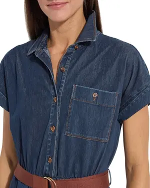 Lyssé Zelda Midi Belted Denim Dress