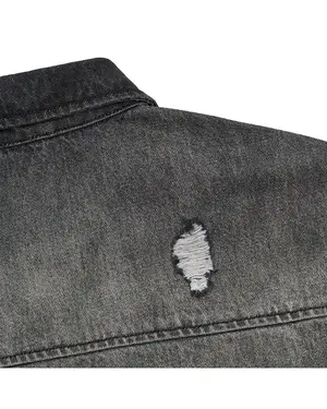 RtA Distressed Zip Shirt