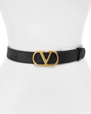 Valentino Garavani Vlogo Leather Belt