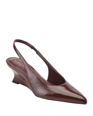MARC FISHER LTD. Taten Slingback Pumps - Dark Red