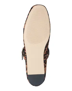 MARC FISHER LTD. Leopard Print Calf Hair Mary Jane Flats