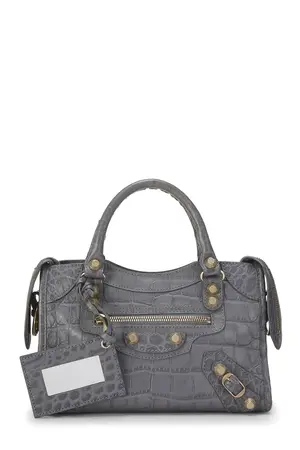 Balenciaga Embossed Leather Classic City - Grey