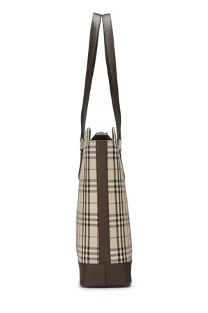 Burberry Check Jacquard Canvas Zip Tote