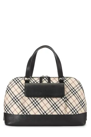 Burberry Check Bowler Handbag - Beige