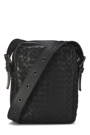 Bottega Veneta Intrecciato Flap Pocket Messenger Bag