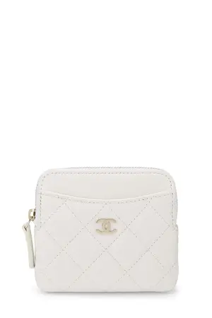 Chanel Caviar 'cc' Zip Card Holder