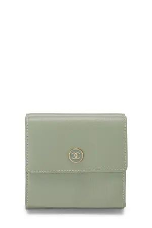 Chanel Calfskin Compact Wallet - Green