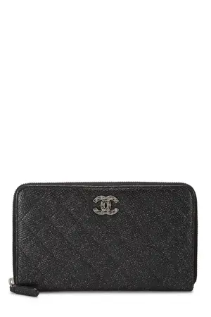 Chanel Quilted Caviar Zip Around Organizer Wallet