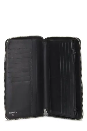 Chanel Quilted Caviar Zip Around Organizer Wallet