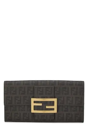 Fendi Zucca Coated Wallet - Brown