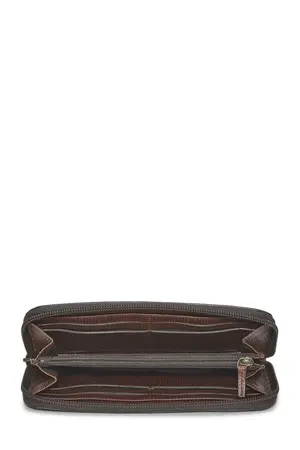 Fendi Zucca Coated Canvas Zip Wallet