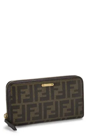 Fendi Zucca Coated Canvas Zip Wallet