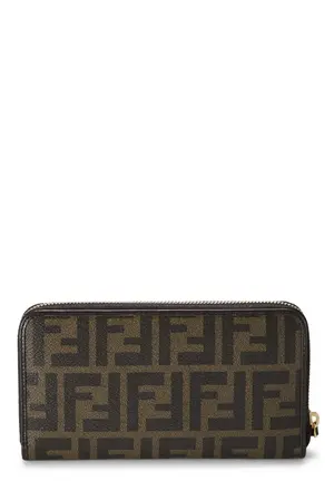 Fendi Zucca Coated Canvas Zip Wallet
