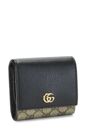 Gucci Gg Supreme Canvas Marmont Compact Wallet