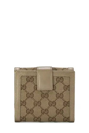Gucci Original Gg Canvas Bamboo Bifold Wallet