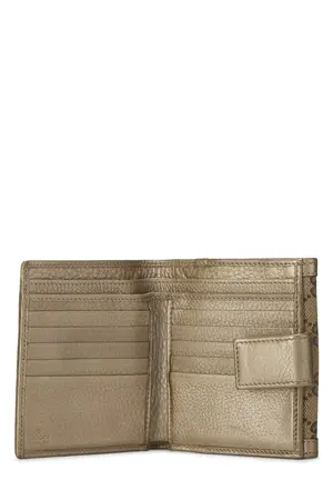 Gucci Original Gg Canvas Bamboo Bifold Wallet