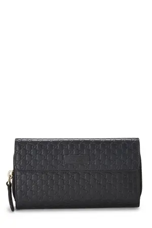 Gucci Microssima Continental Zip Wallet - Black