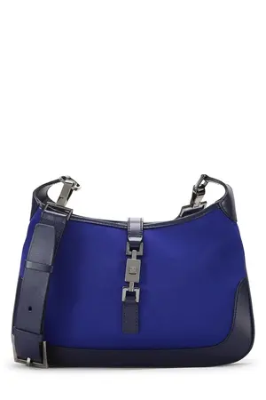 Gucci Satin Jackie Shoulder Bag - Blue