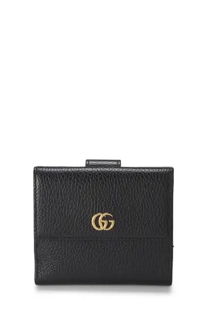 Gucci Grained Interlocking Gg French Flap Wallet